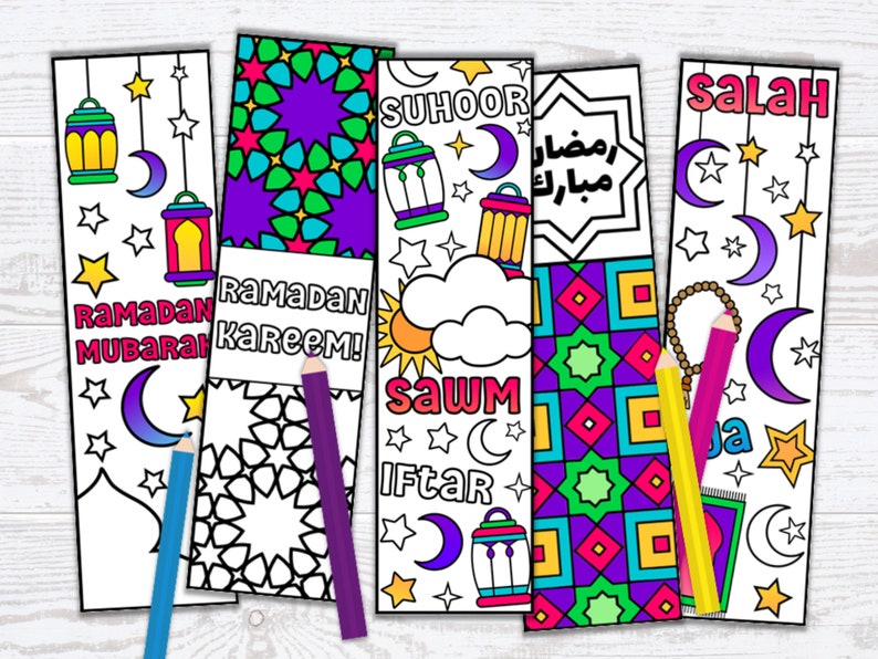 Ramadan Coloring Bookmarks: Islamic Geometric Patterns (printable PDF ...