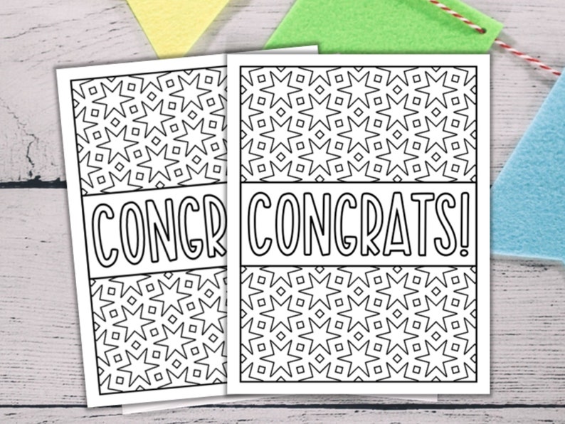 Congratulations Cards to Color Congrats Coloring Pages Congrats ...