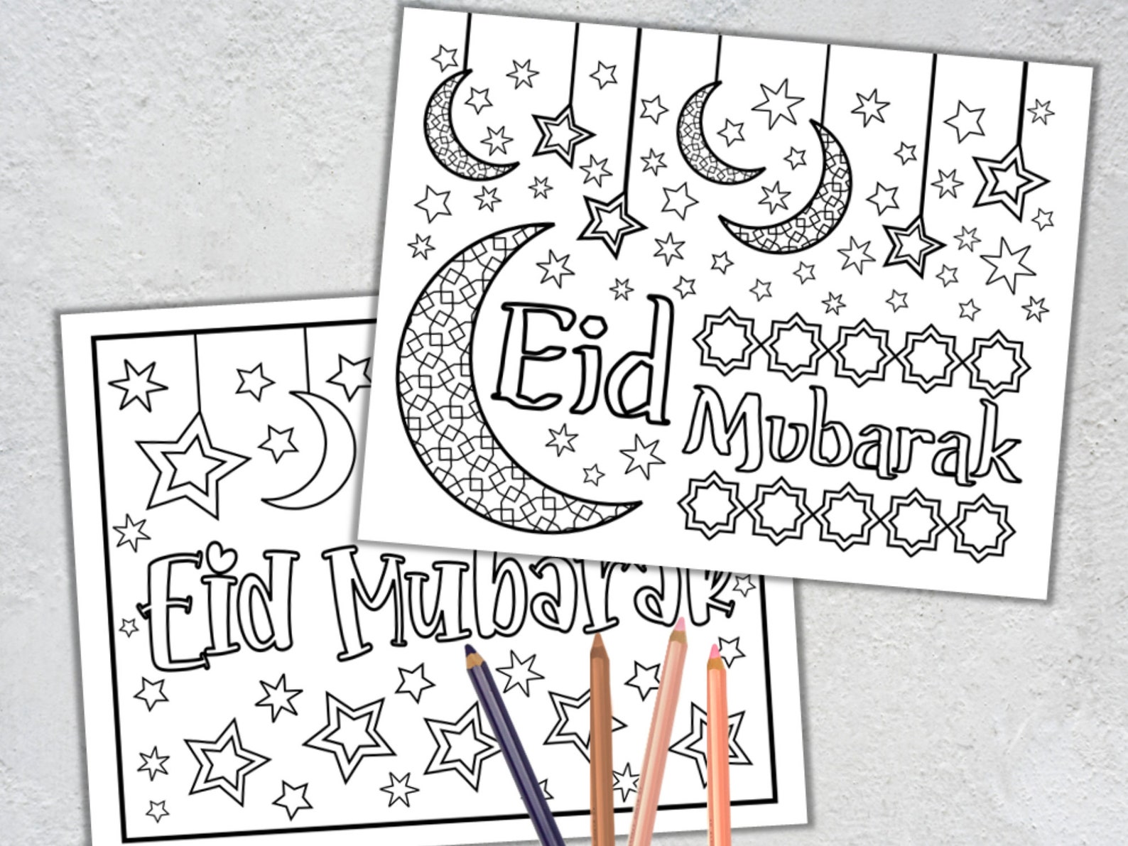 Eid Coloring Bundle Eid Printables for Kids & Adults | Etsy
