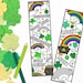 Saint Patrick's Day Coloring Bookmarks Digital Bookmarks to Color St ...
