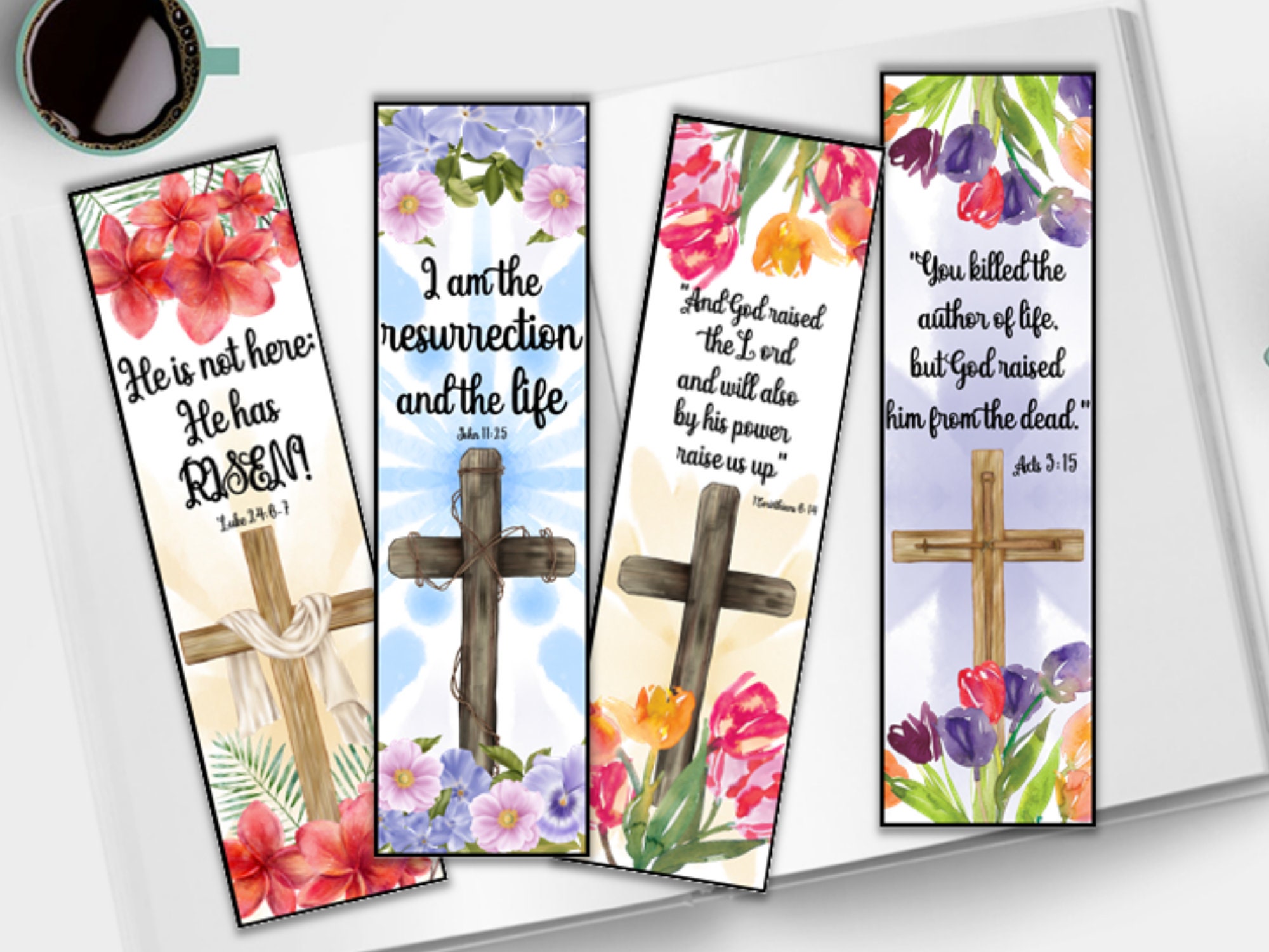 Easter Bookmarks Religious Easter Gifts Bible Verse - Etsy