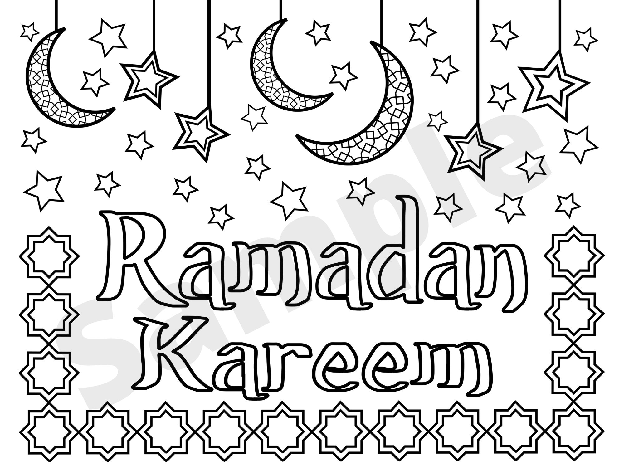 2 Ramadan Coloring Pages Ramadan Printable for (Download Now) - Etsy