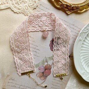 Pink Peach Lace Choker · Light Pink Quartz Choker · Vintage Lace Choker ...