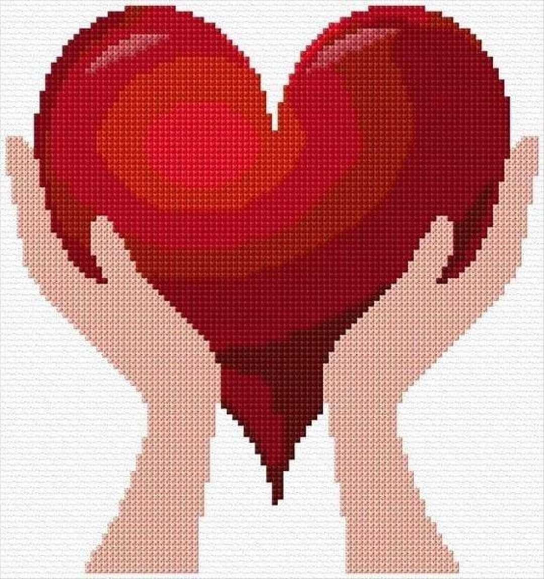 Heart Cross Stitch Pattern, Love Cross Stitch, Valentine's Day Gift ...