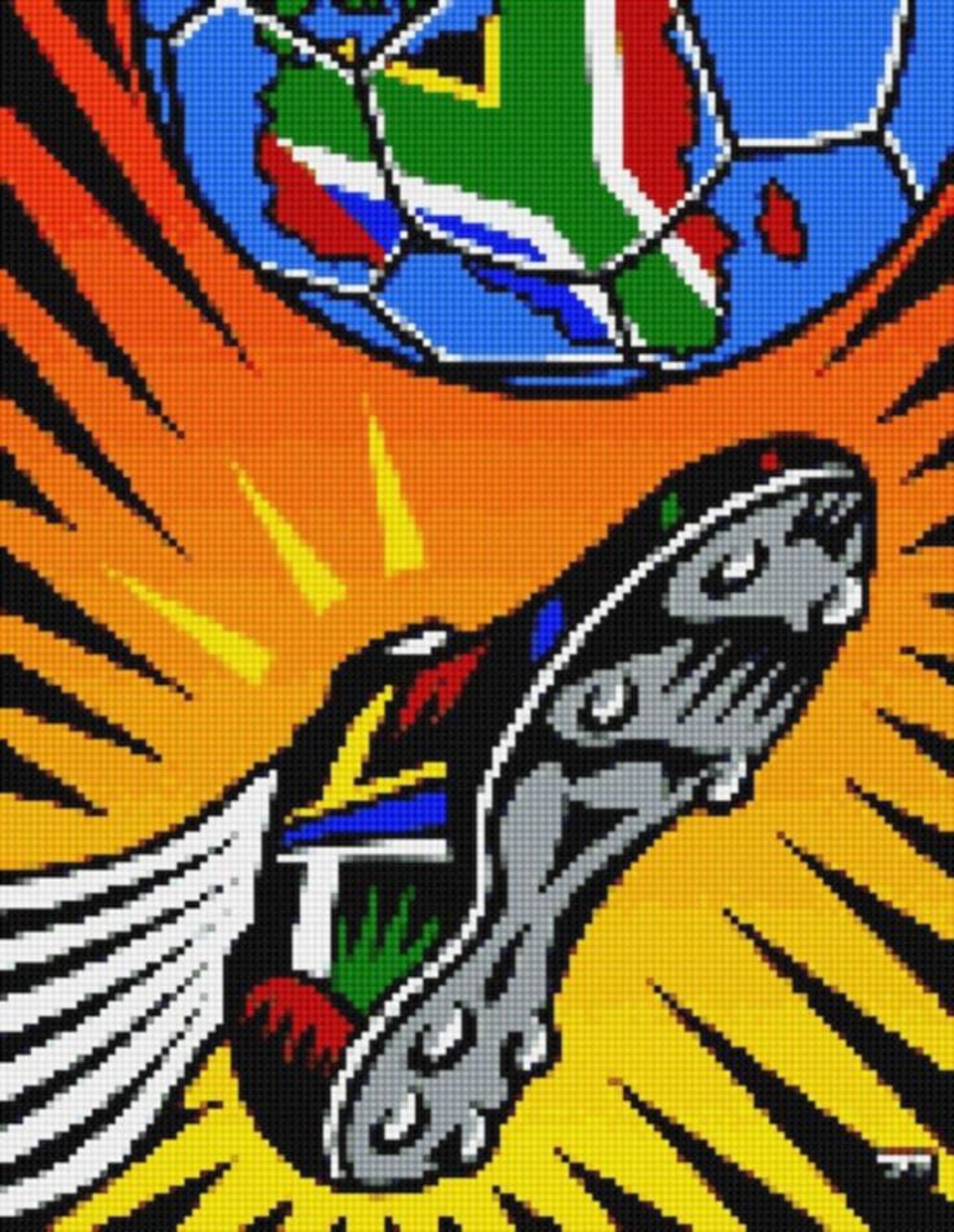 Football Cross Stitch Pattern, Football World Cup Cross Stitch ...