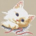 Little Kitten Cross Stitch Pattern, Cat Cross Stitch Pattern, Lovely ...