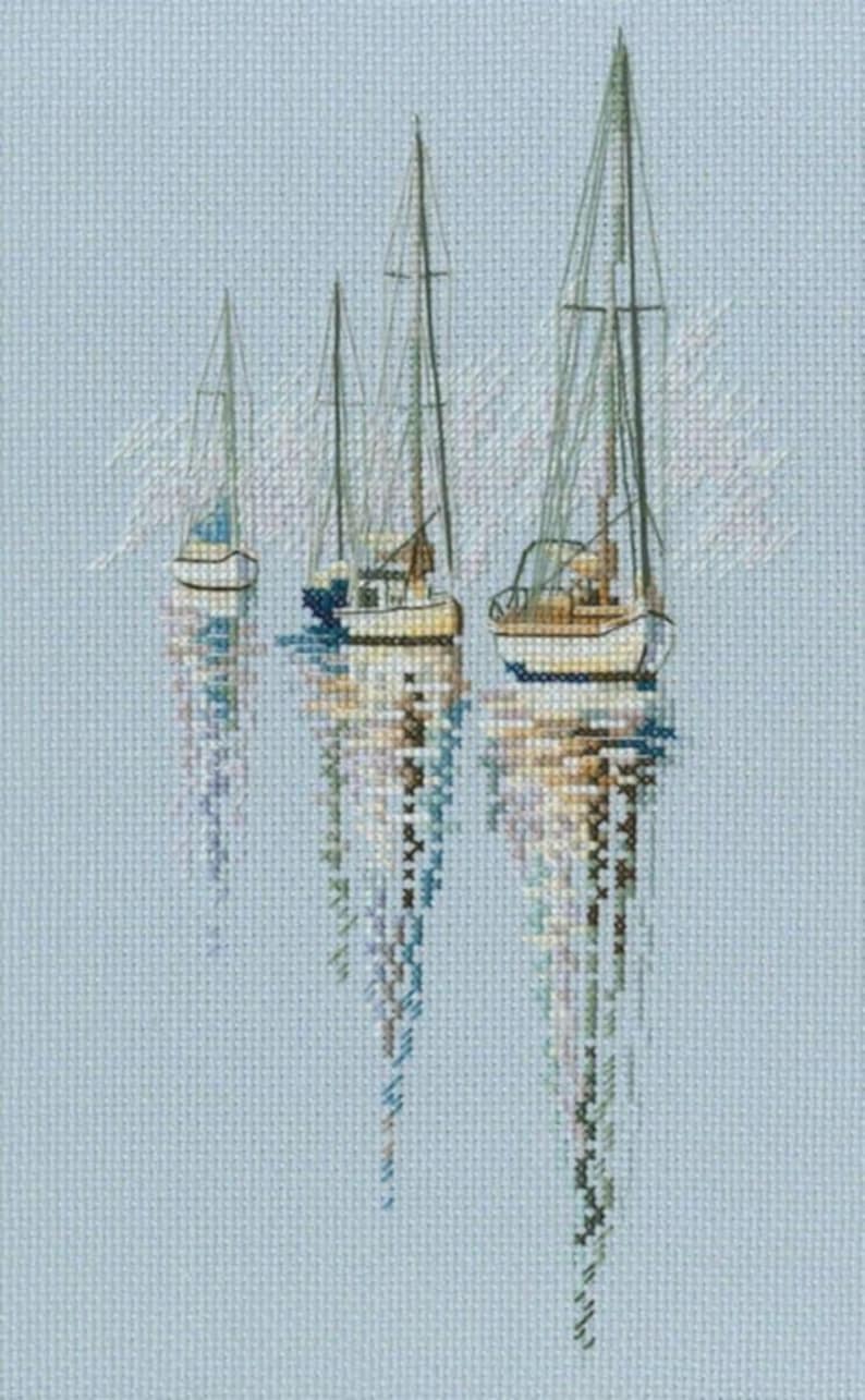 Boats Cross Stitch Pattern, Sea Landscape Cross Stitch - Etsy