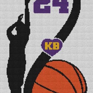 Basketball Cross Stitch Pattern, Kobe Bryant Cross Stitch Pattern ...