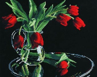 Spring Flowers Cross Stitch Pattern, Flowers Cross Stitch, Flowers in ...
