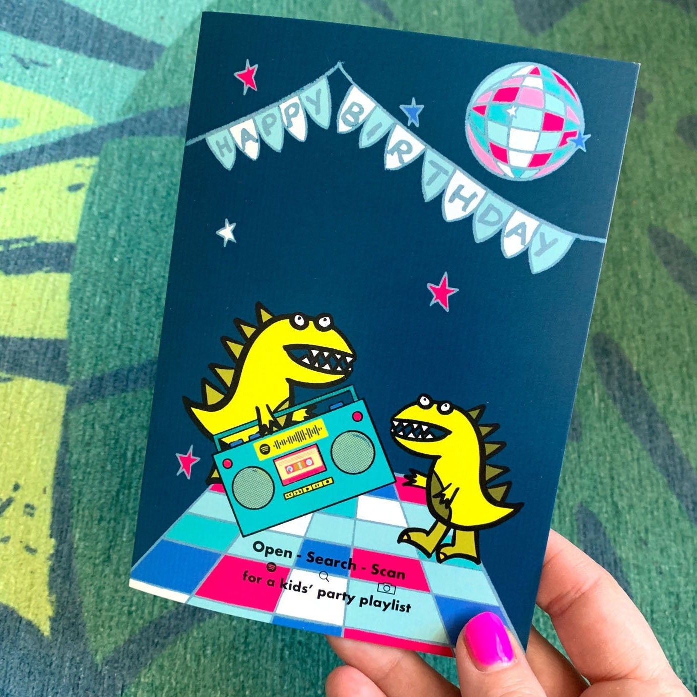 Set of 3 A6 Interactive Spotify Playlist Kids' Birthday | Etsy