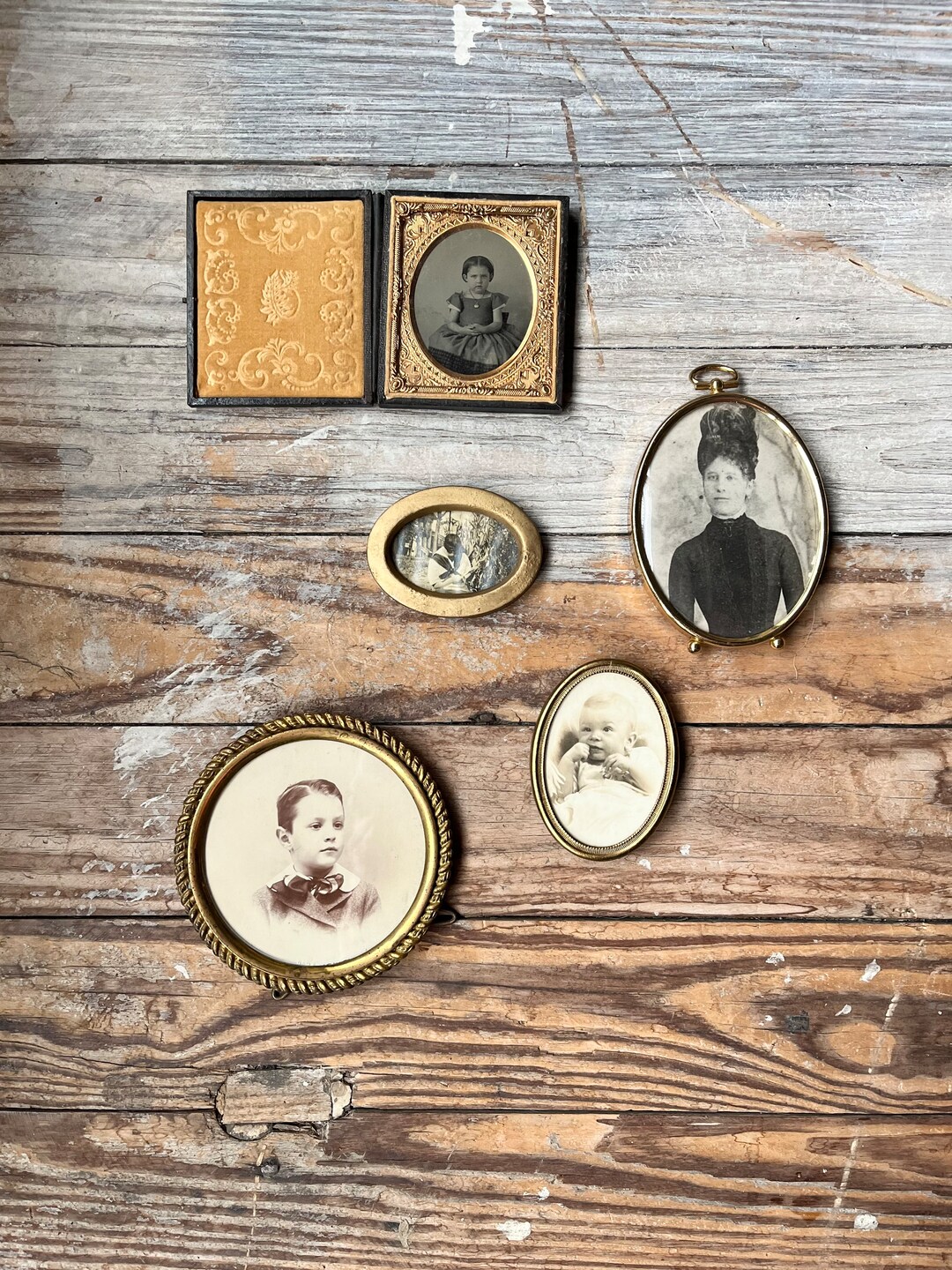 Victorian 1800s Civil War Era Gold Bronze Colored Photo Frames ...