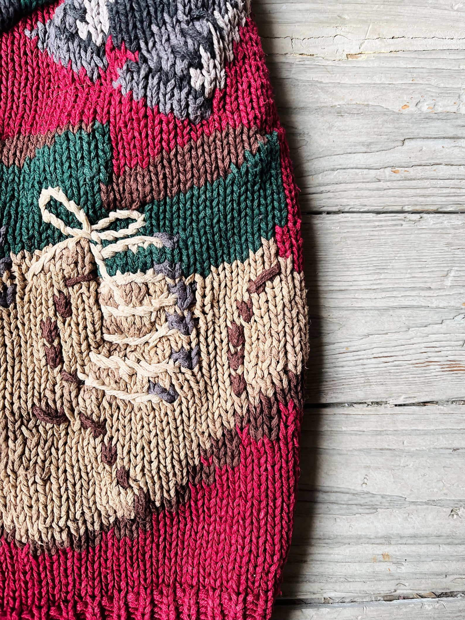 Vintage Hiking Knit Vest | Adorable Chunky Vintage Knitted Vest - Etsy