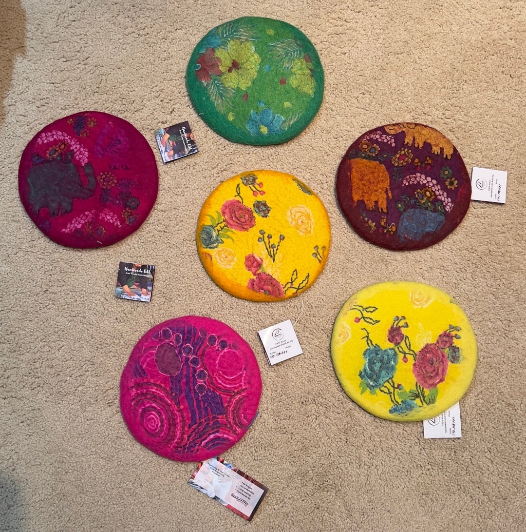 FAIRE TRADE: Beautiful Handmade Cloth Trivets From Nepal. Various ...