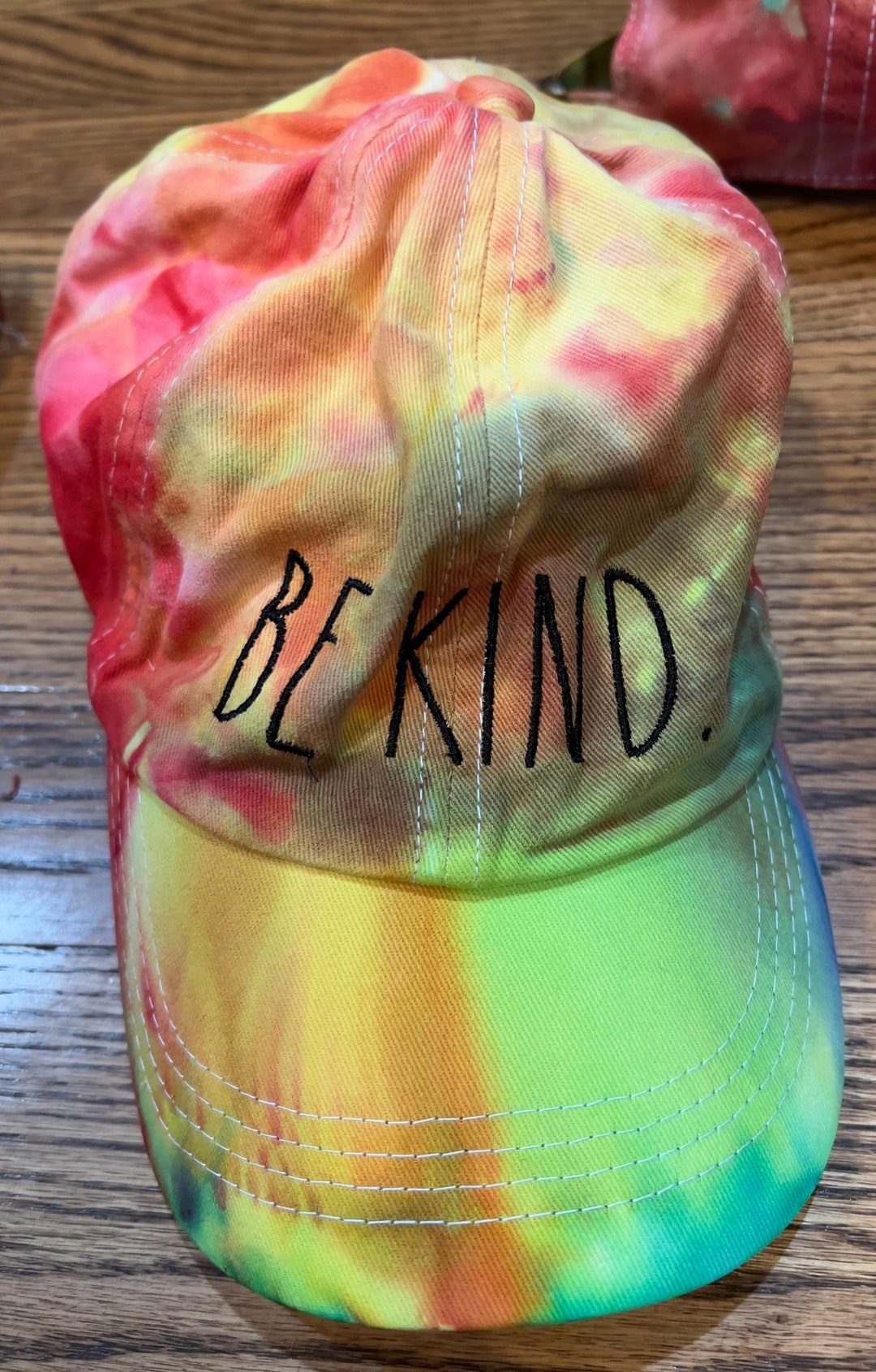 BE KIND Ice-dyed Tie Dyed Baseball Caps. - Etsy