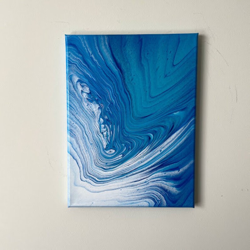 9x12 Acrylic Pour Painting on Canvas - Etsy