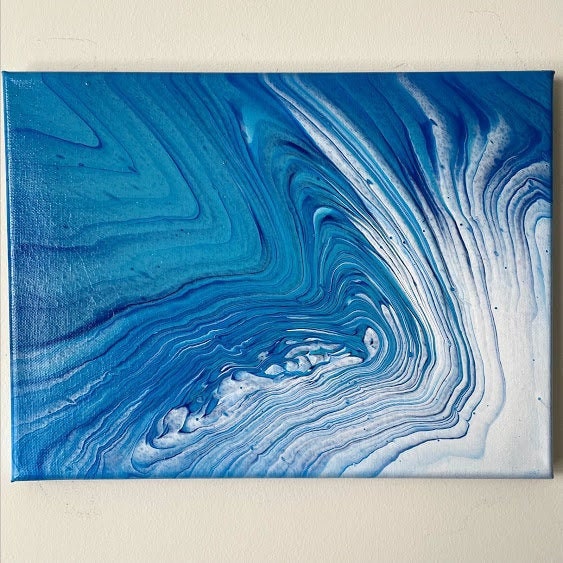 9x12 Acrylic Pour Painting on Canvas - Etsy