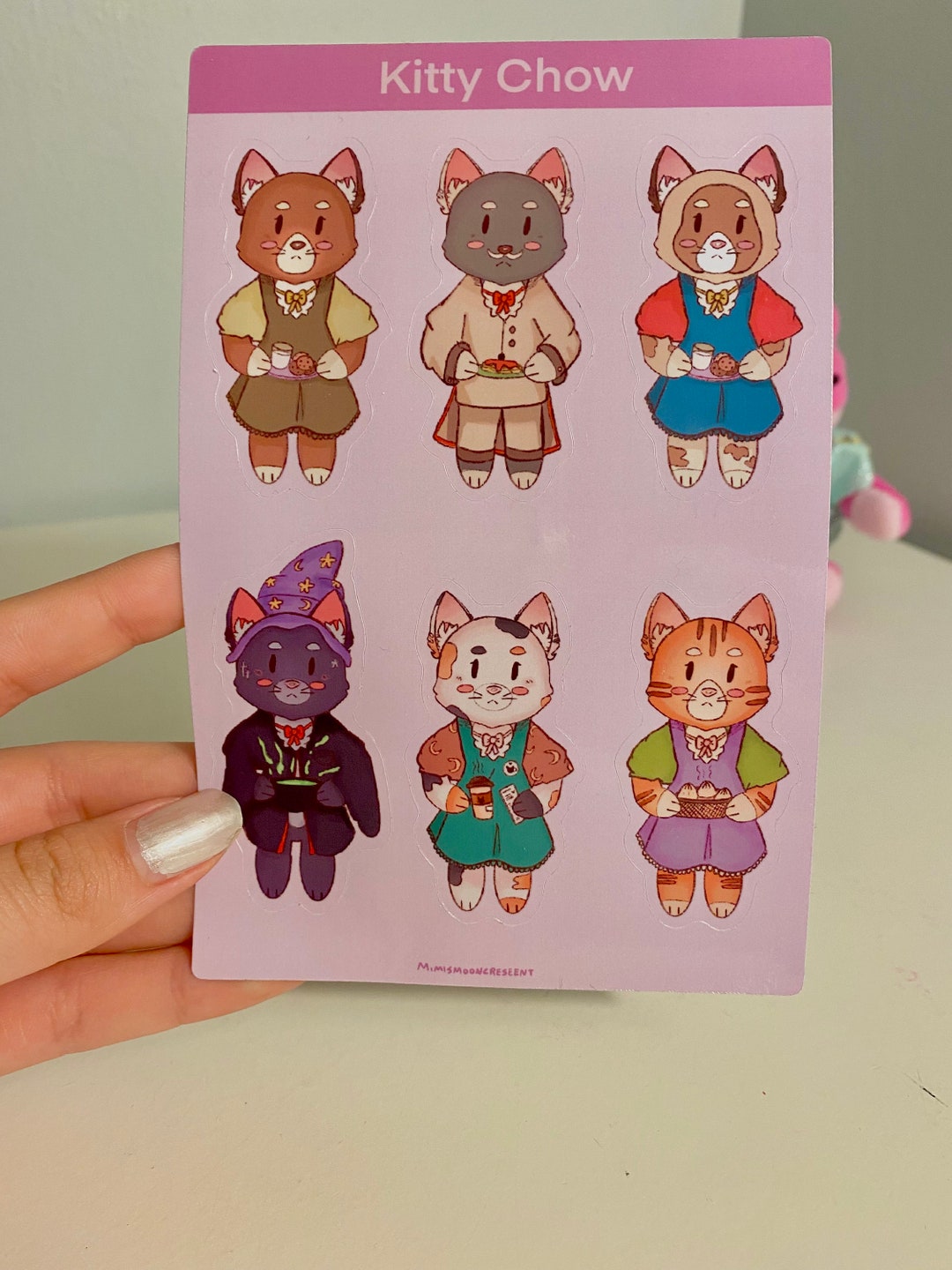 Food Cats Sticker Sheet//kawaii Sticker Sheet//bujo Stickers ...