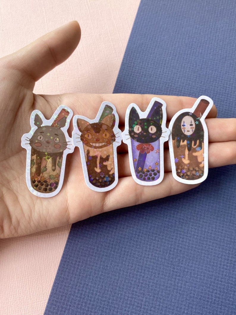 Cute Ghibli Boba Tea Sticker Pack//2in//anime Food//boba Tea//bubble ...