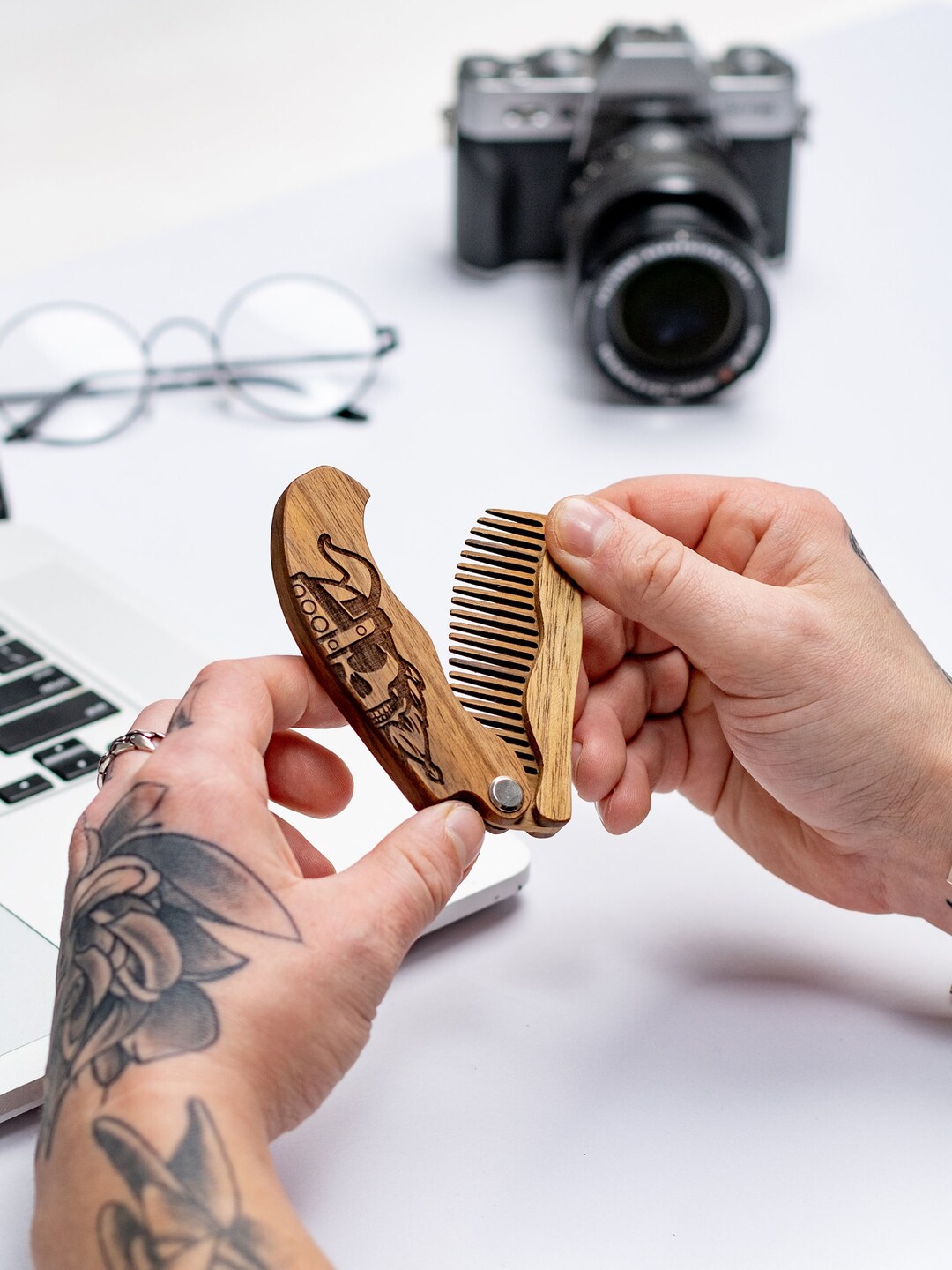 Viking Beard Comb Wood, Custom Comb, Gifts for Men, Beard Care ...