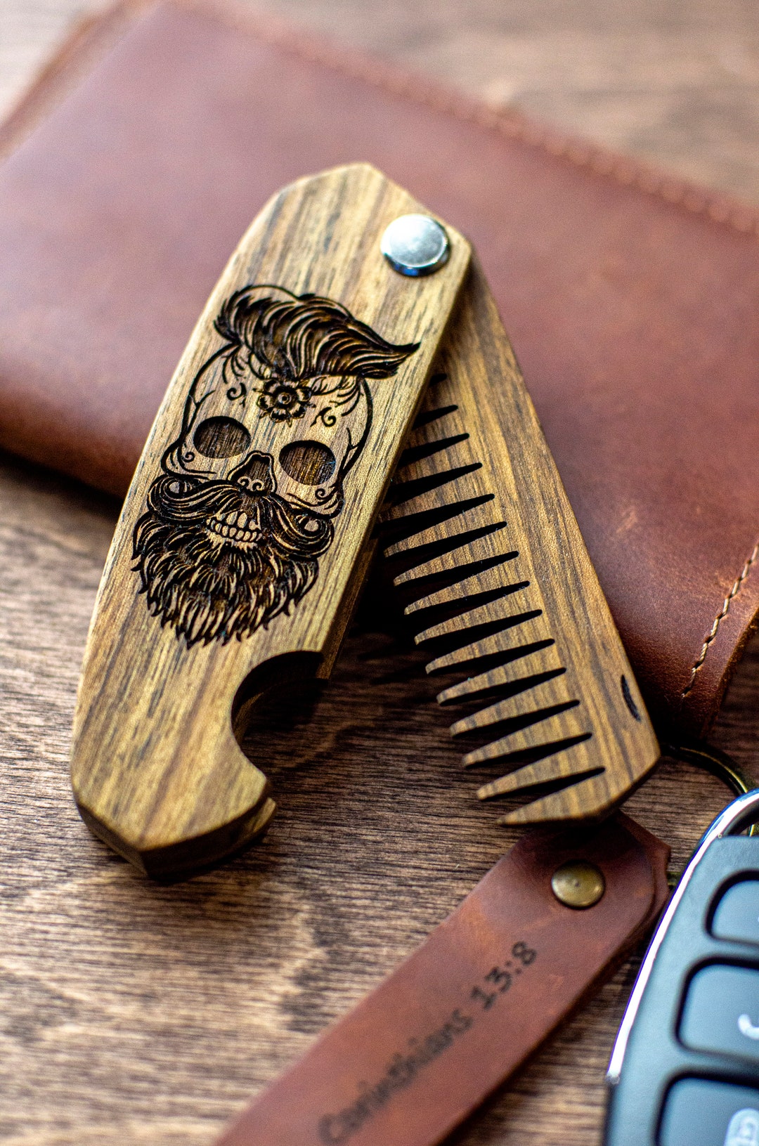 Personalized Gift for Him, Custom Beard Comb, Beard Care, Personalised ...
