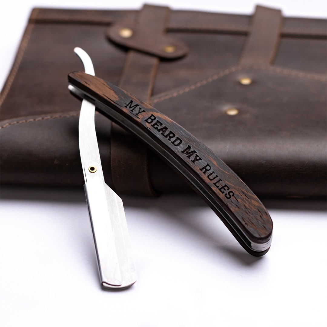 Straight Razor, Double Sided Strop, Personalized SHAVING BLADE ...