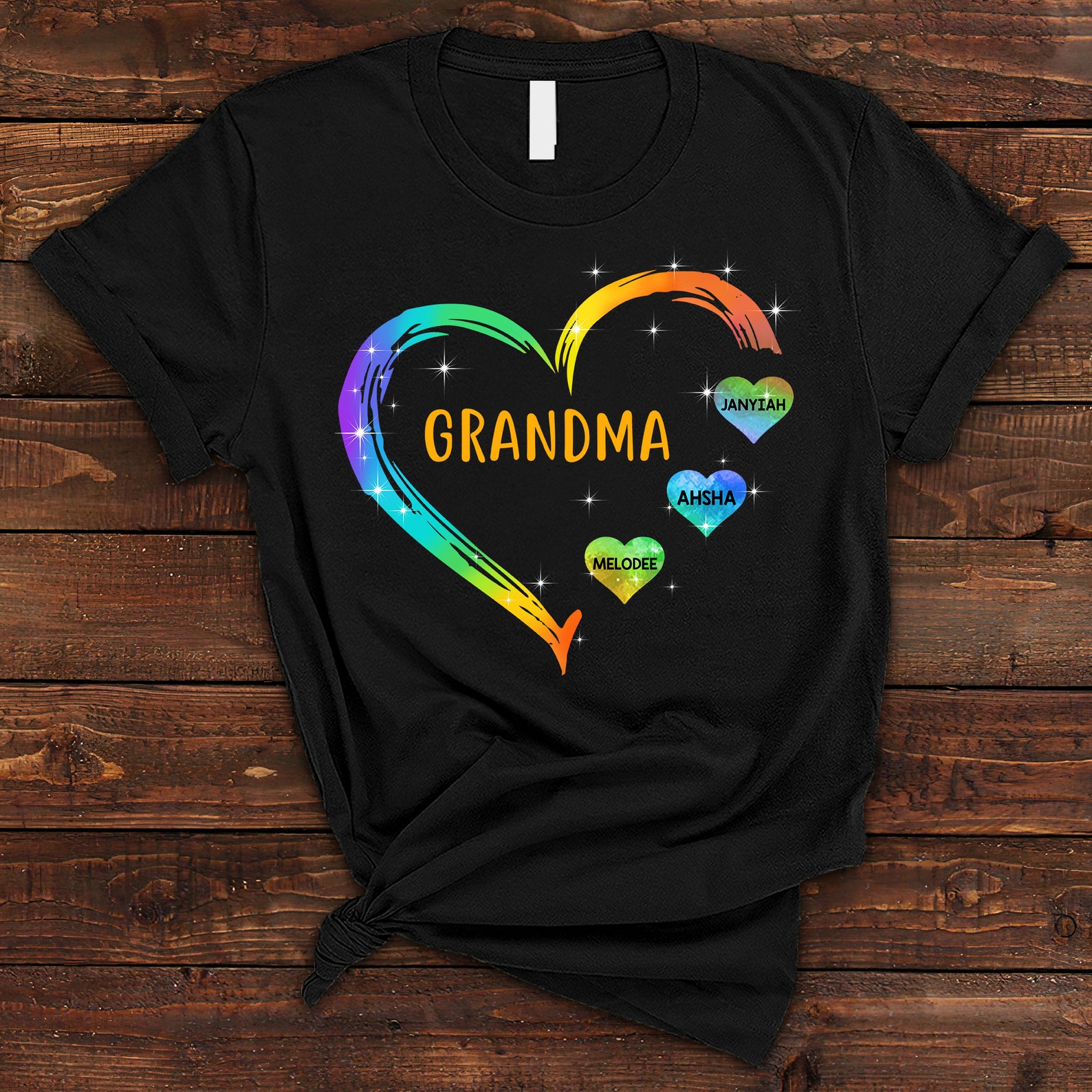 Grandma Mom Heart Colorfull PNG Grandma Heart With 3 Heart - Etsy