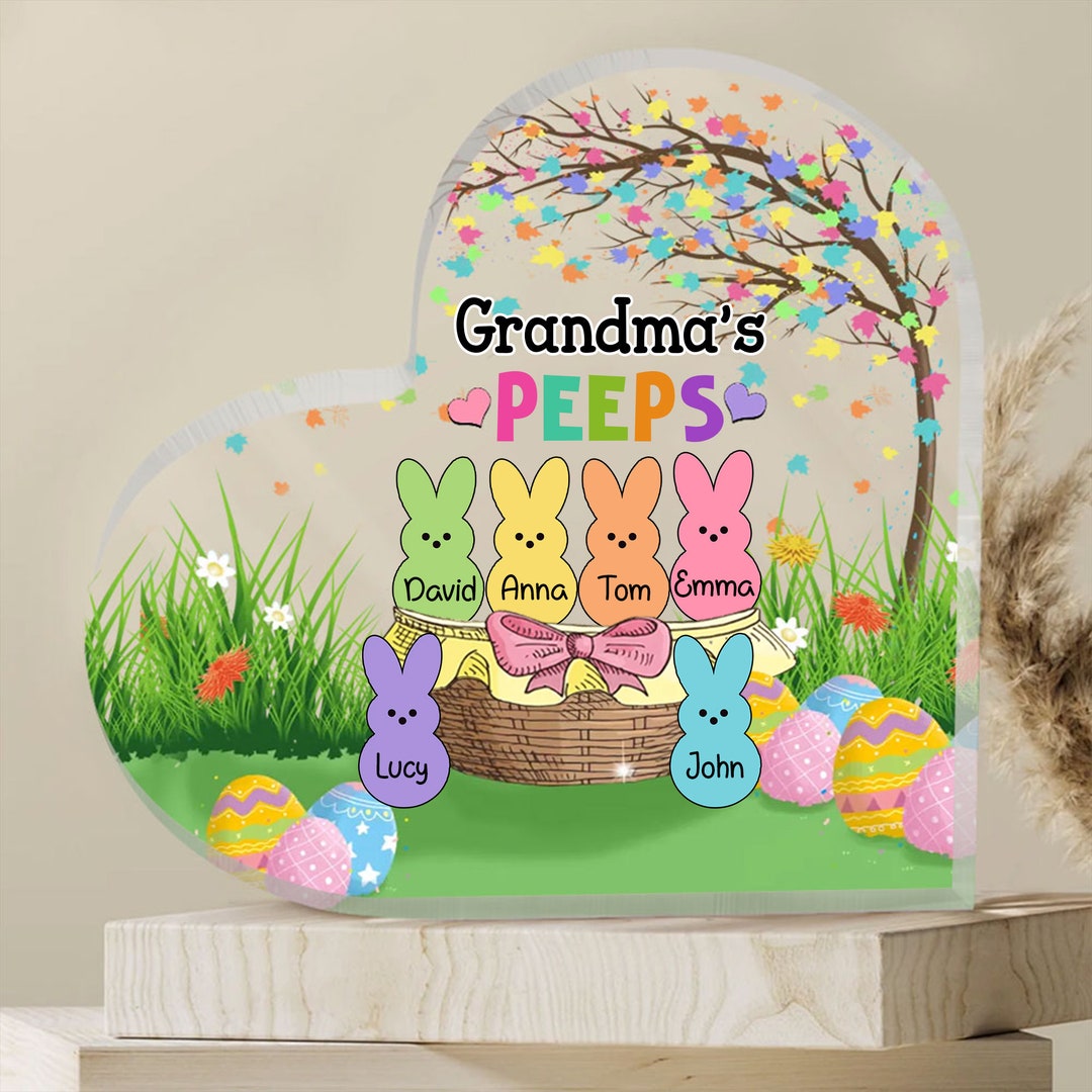 Grandma Mom's Peep Kids, Easter Day Personalized Acrylic Plaque Gift ...