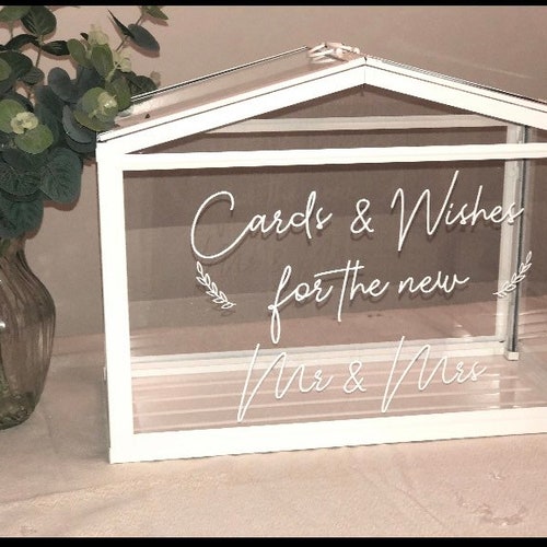 Card Vinyl Decal Wedding Post Box Vinyl Ikea Greenhouse | Etsy