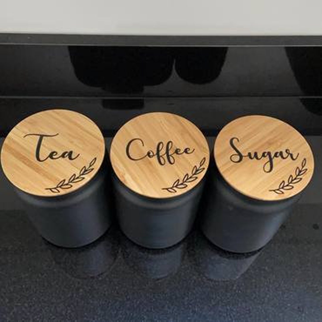 Tea Coffee and Sugar (set)labels With Free Wreath, Pantry Labels, Mrs ...