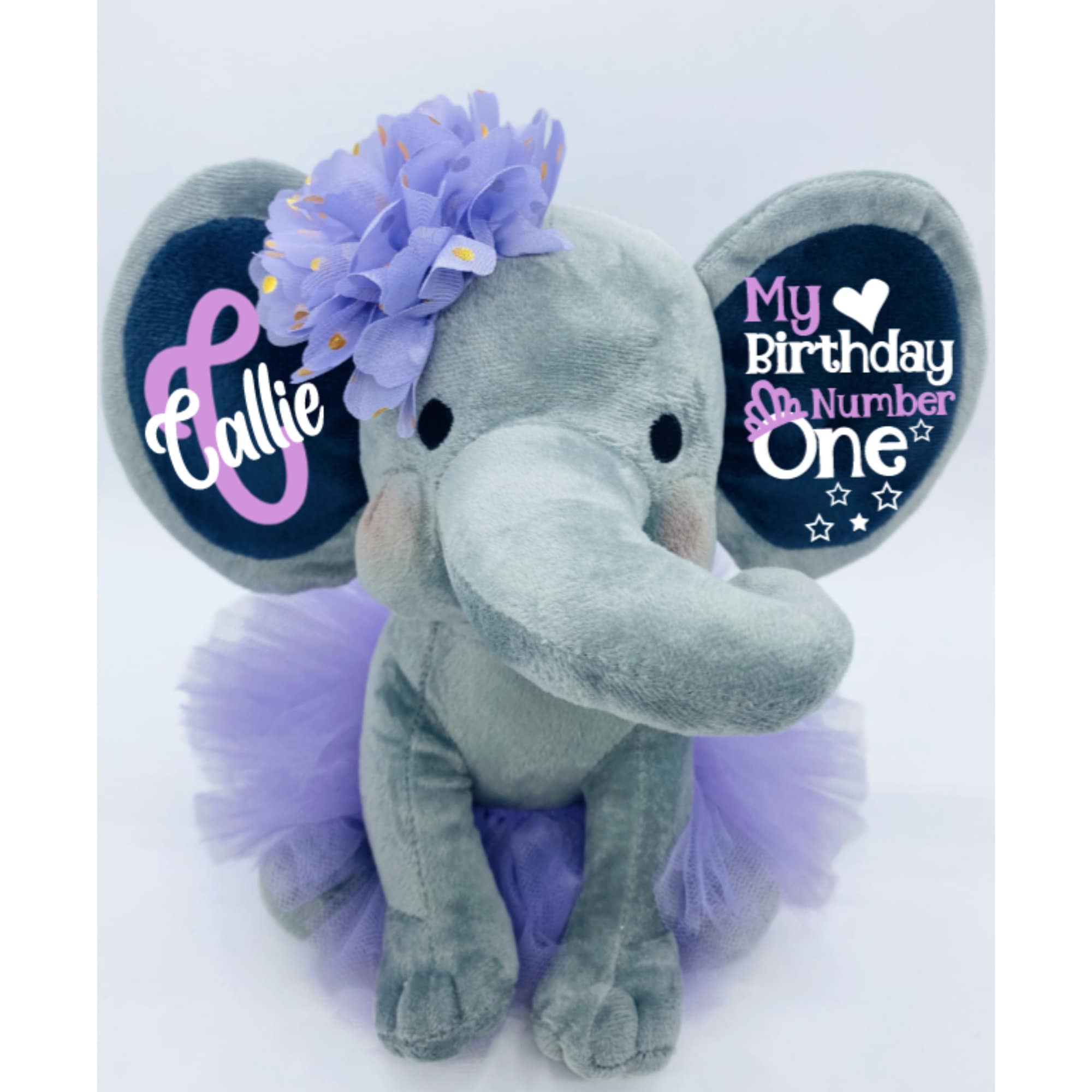 Personalized First Birthday Gift, Number One, Birthday Stuffed Animal ...