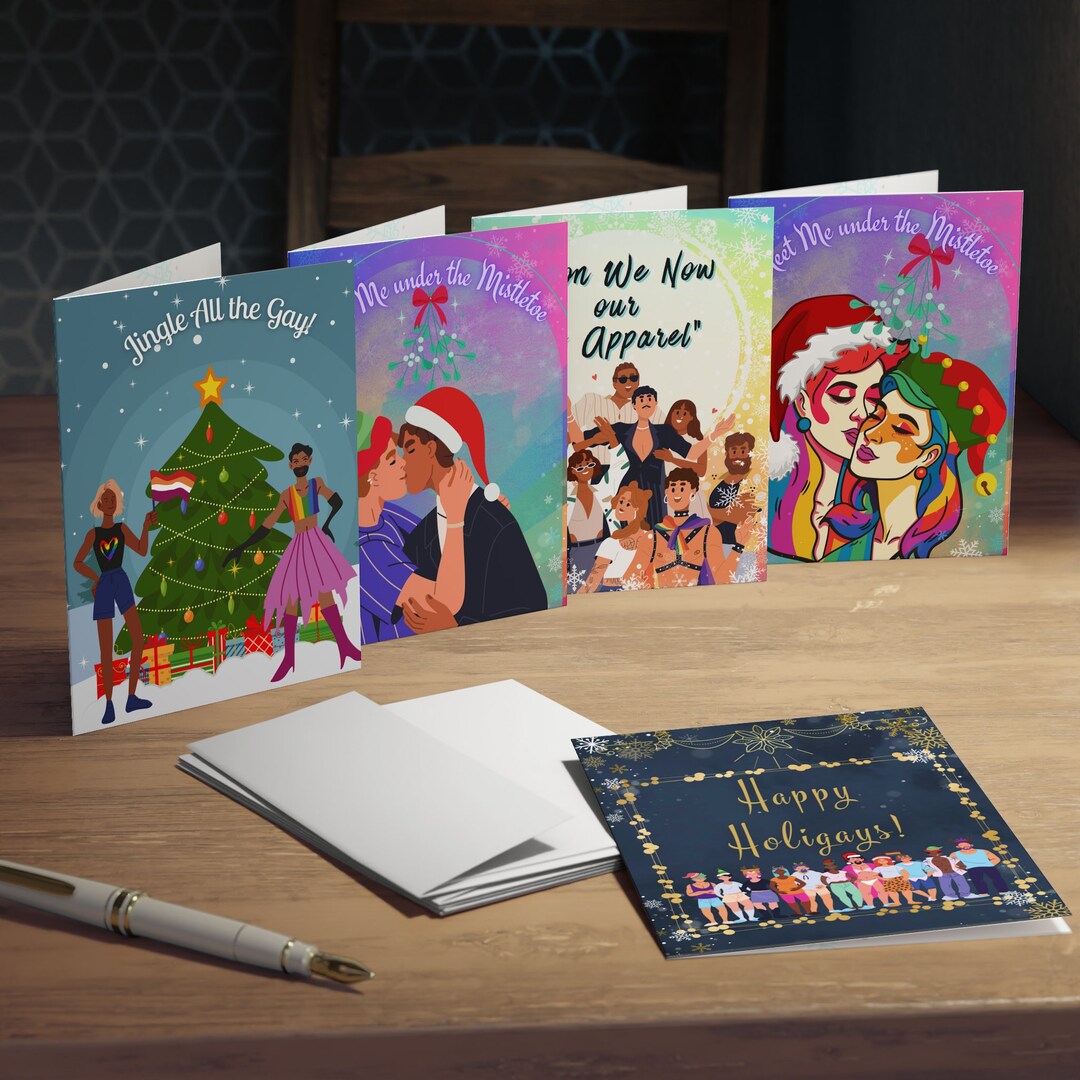 LGBTQ Holiday Cards 5 Variety Pack of gay Holiday Cards ,queer ...