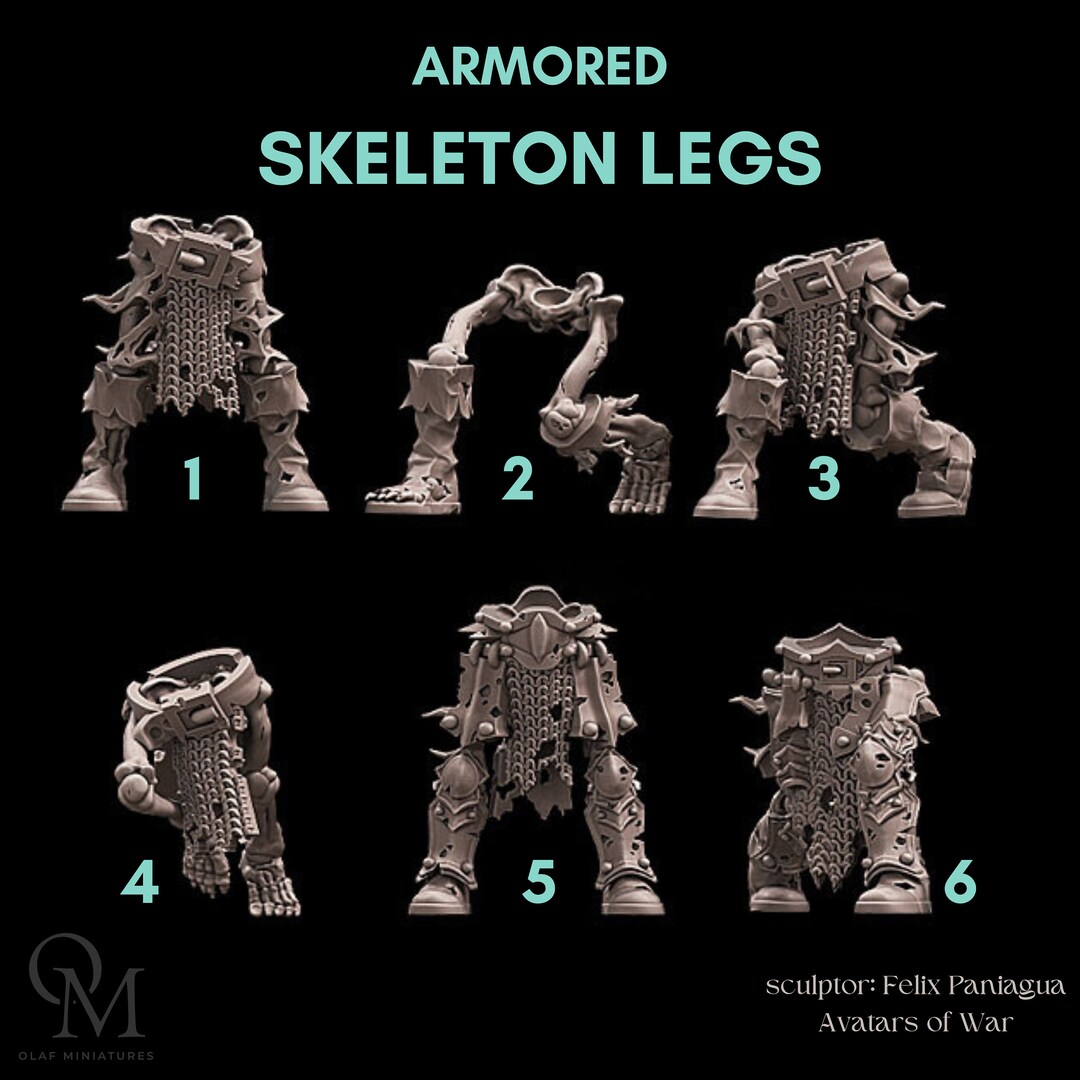 Armored Skeleton Legs 6 Patterns and Posses With Parts of - Etsy Canada