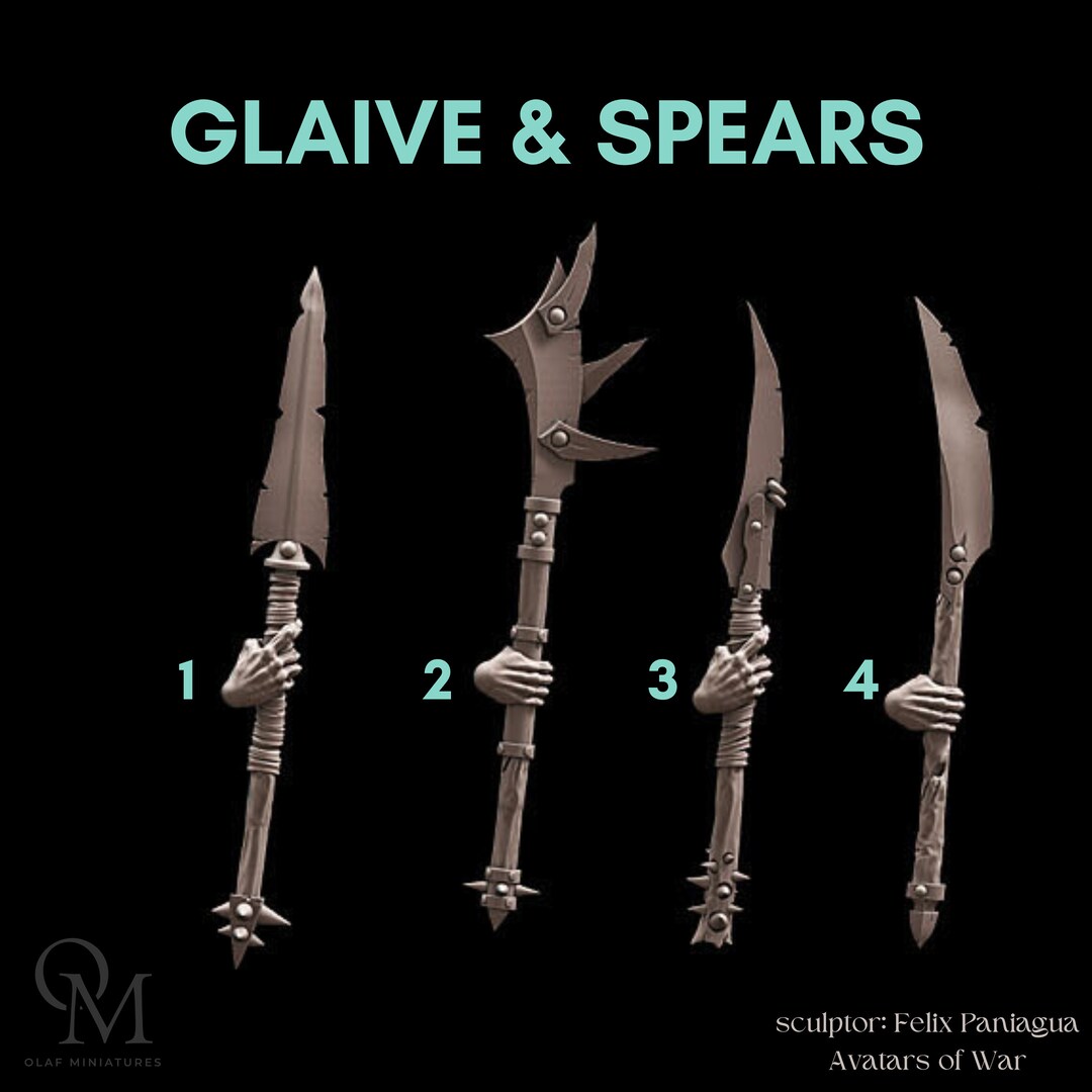 Glaive and Spears 4 Patterns to Choose From - Etsy