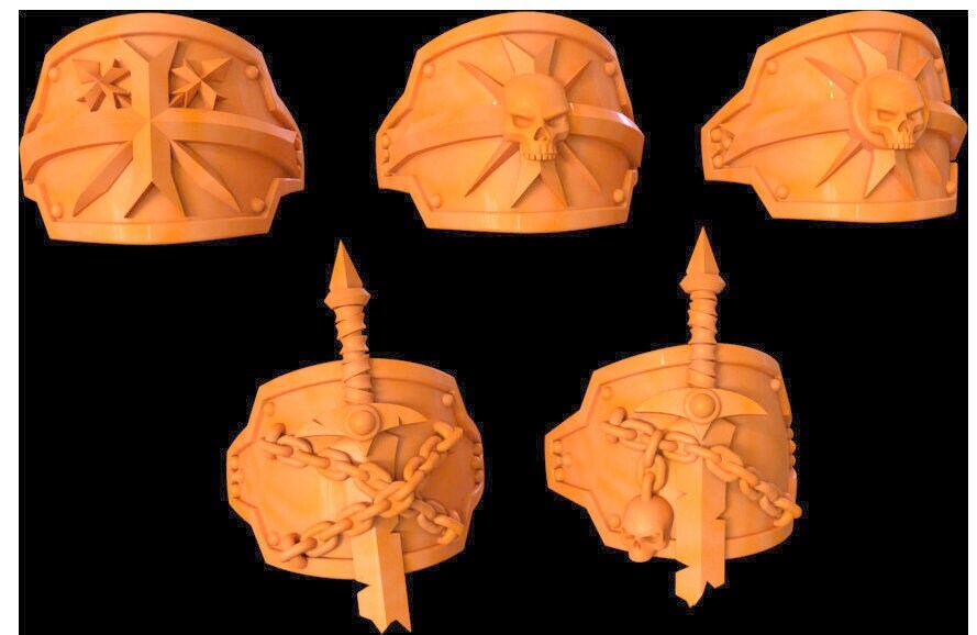 Toys & Games Sci-Fi medieval aggressor crusader style shoulder pads ...