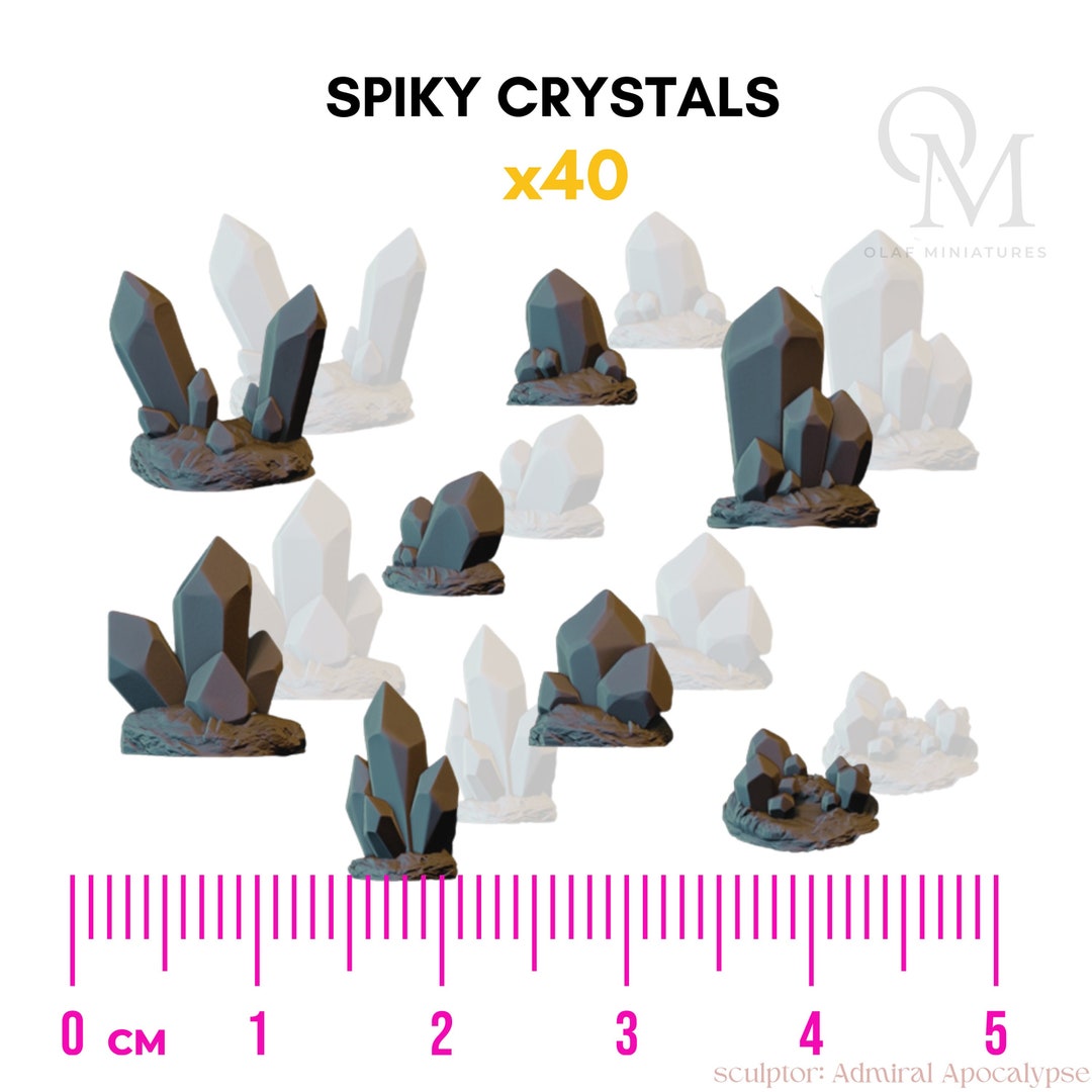 Spiky Crystals X 40 - Etsy