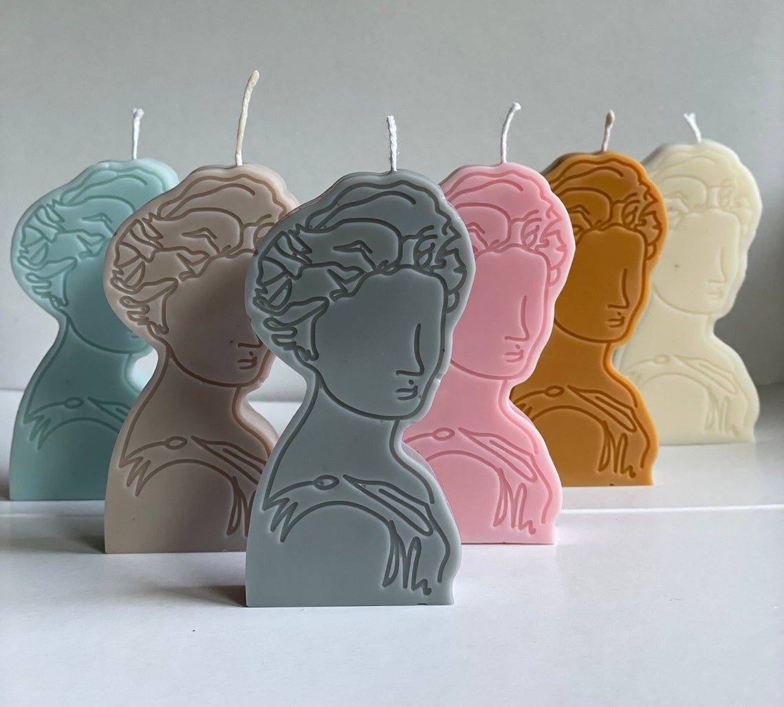 Scented European Style Woman Portrait Candle, Lady Candles, Home Decor ...