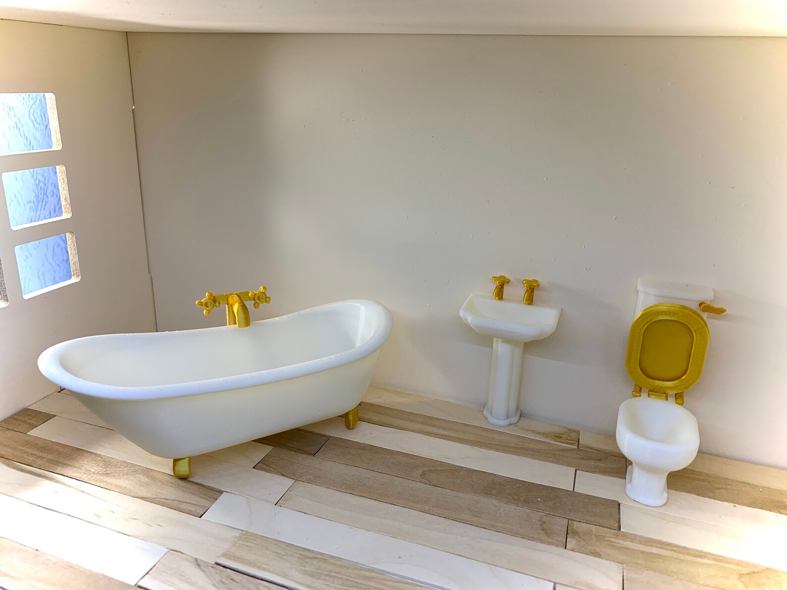 Luxurious Retro Bathroom Collection 1/12 Scale Miniature Bath | Etsy