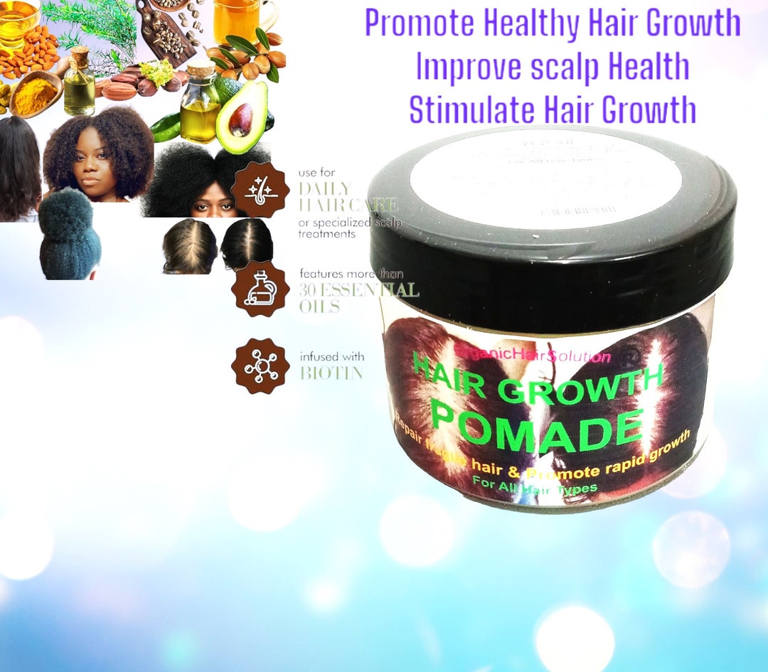 Organic Hair Solution-hair Growth Pomade - Stops Itchy, Dry Scalp, Dandruff Relief, Thick ...