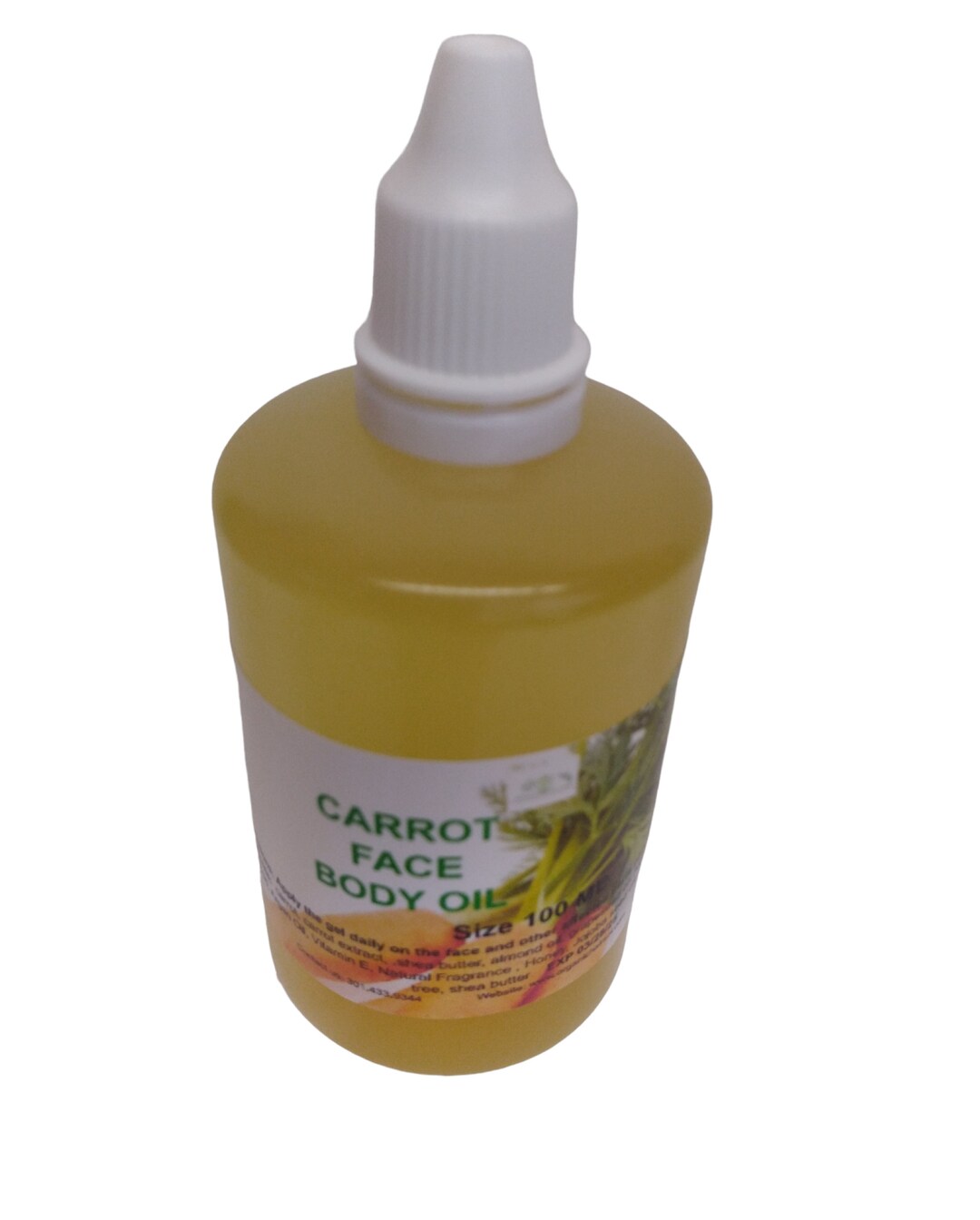EXFOLIATING CARROT OIL- Nourishing Body Oil - Vegan Skin Moisturizer ...