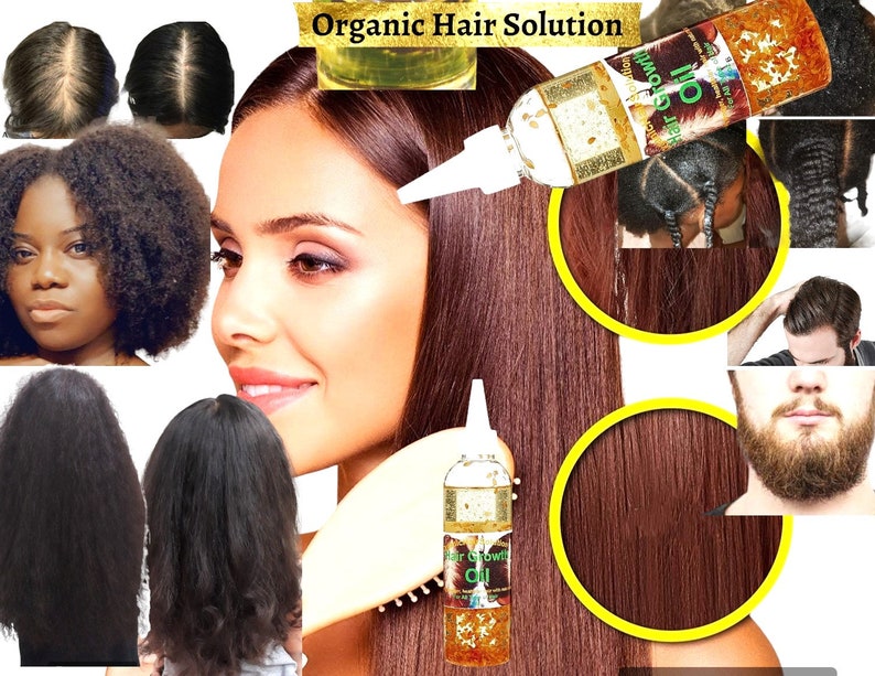 Organic Hair Solution-bundle 6 In1 Hair Growth Kit-for All Hair ...