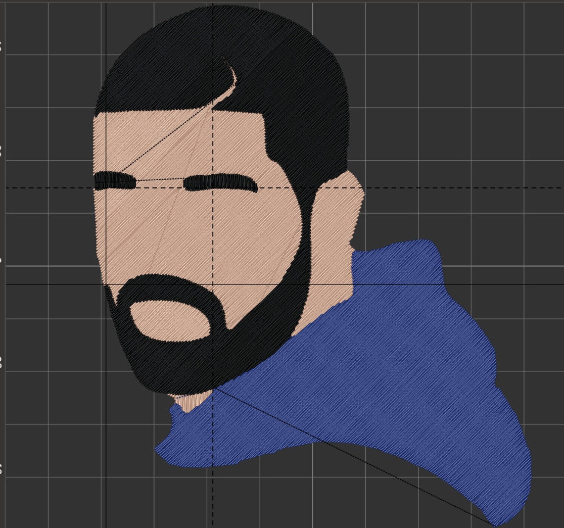 Drake Embroidery PES File - Etsy