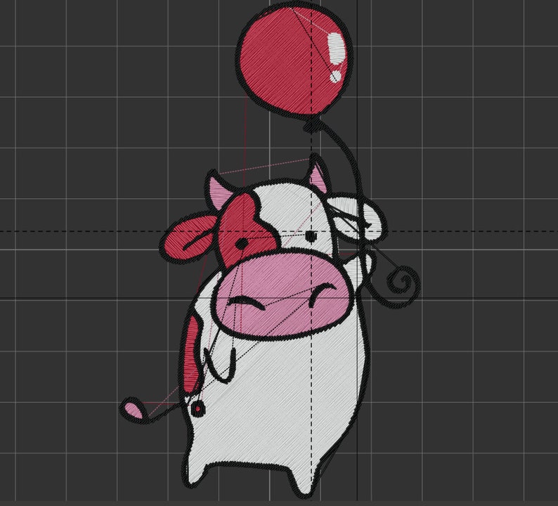 Strawberry Cow Embroidery File PES - Etsy