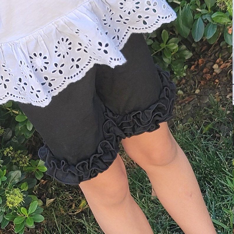 Ruffle Shorts Red Yellow Blue Little Girls Shorts, Cotton Toddler ...