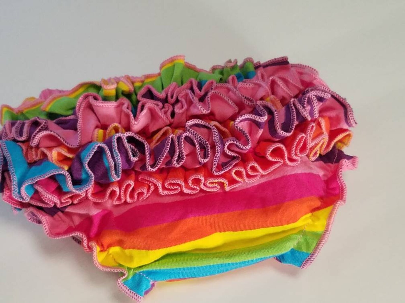 Rainbow Baby Ruffle Bloomer, Diaper Cover, Baby Rainbow Ruffle Pants ...