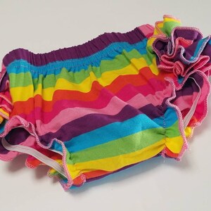 Rainbow Baby Ruffle Bloomer, Diaper Cover, Baby Rainbow Ruffle Pants ...