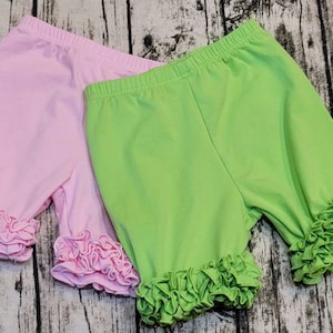 Ruffle Shorts Lavender, Pink, Light Green Little Girls Playground ...