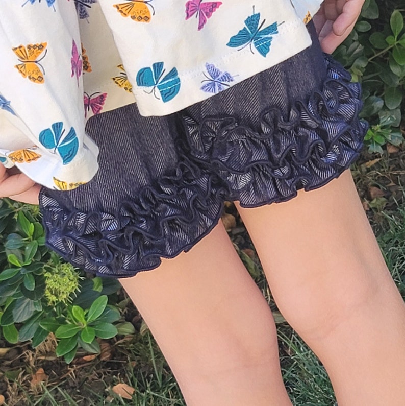 Ruffle Shorts Red Yellow Blue Little Girls Shorts, Cotton Toddler ...