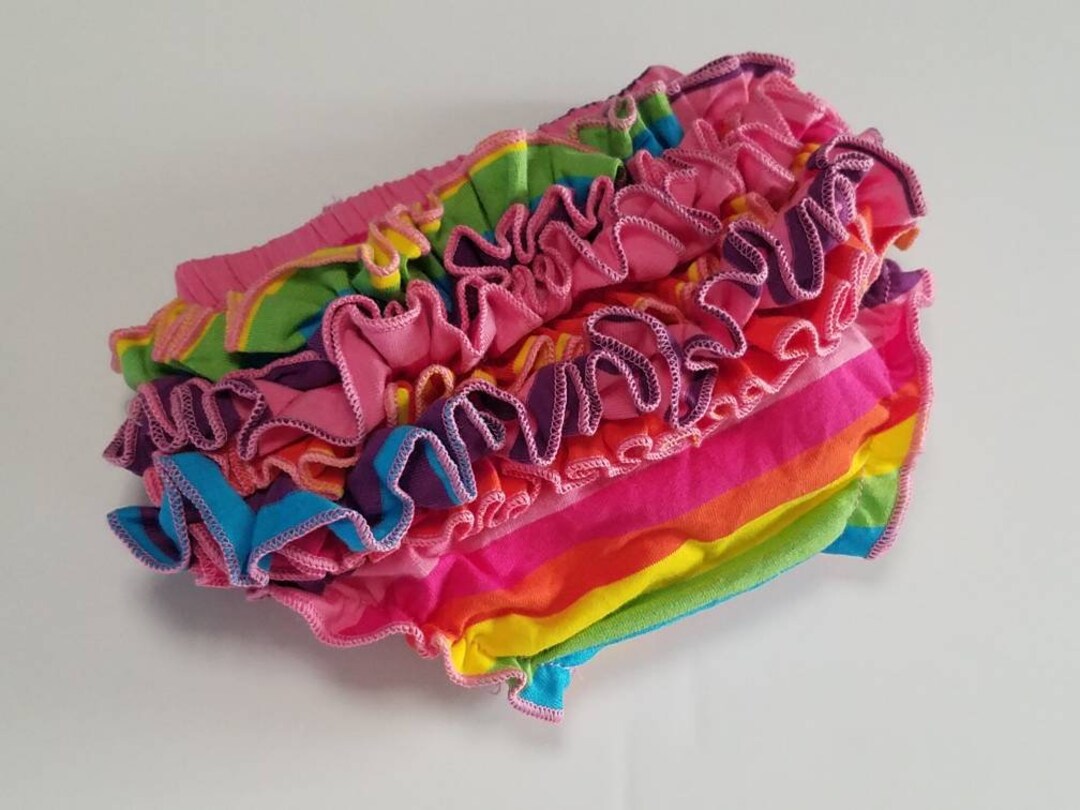 Rainbow Baby Ruffle Bloomer, Diaper Cover, Baby Rainbow Ruffle Pants ...