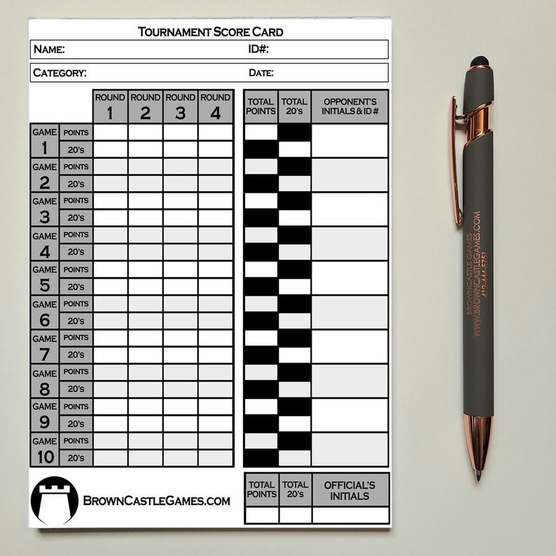 Crokinole Tournament Pad - Etsy
