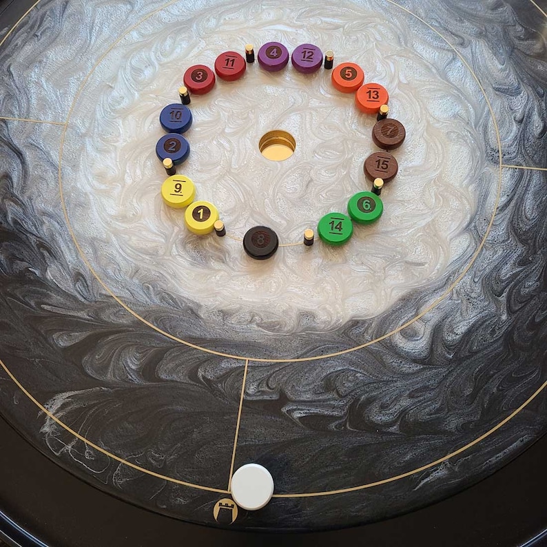 Crokinole Billiards, 'eight Disc Crokinole' - Etsy